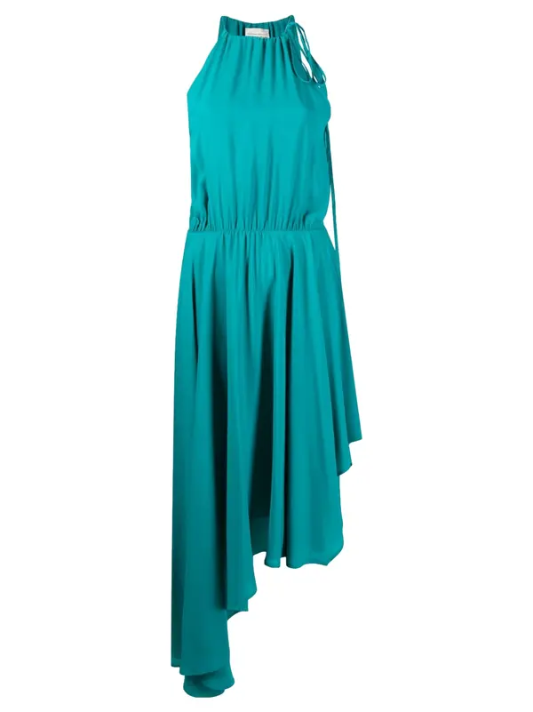 SEMICOUTURE Asymmetric-hem Dress - Blue