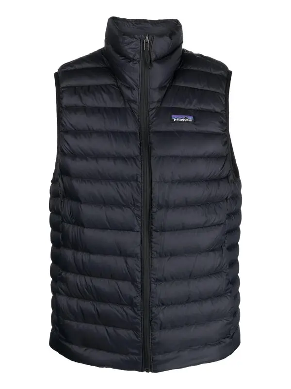 Patagonia Logo-patch Feather-down Gilet - Black