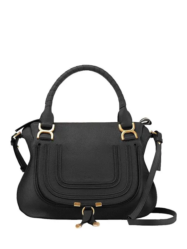 Chloé Marcie Medium Satchel - Black/gold