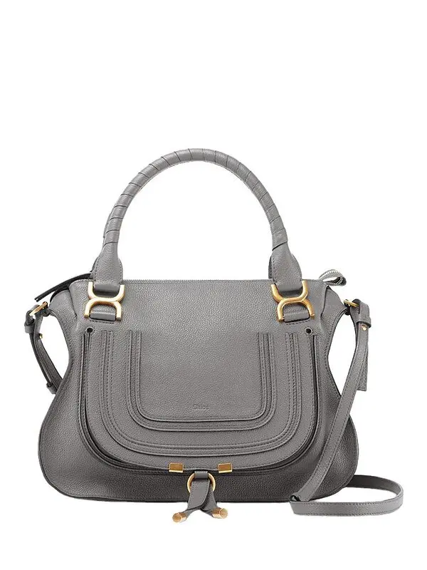 Chloé Marcie Medium Satchel - Cashmere Gray/gold