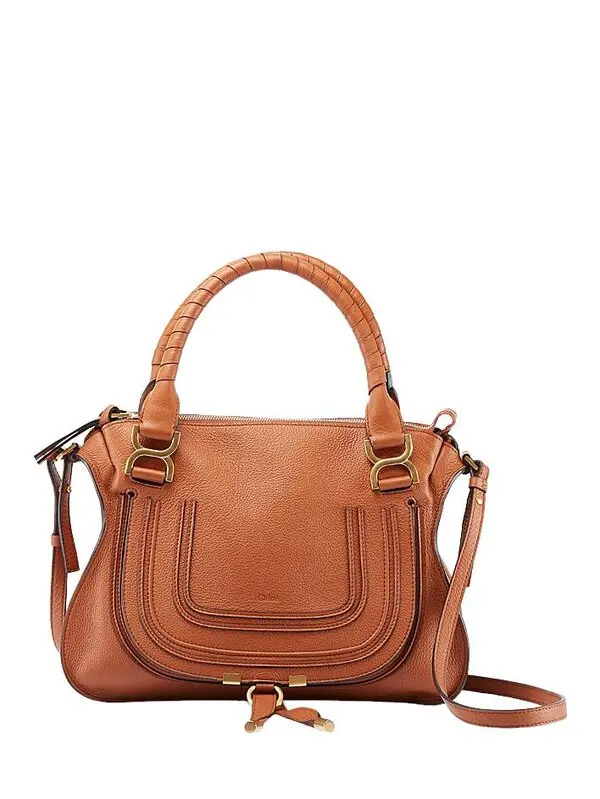 Chloé Marcie Medium Satchel - Tan/gold