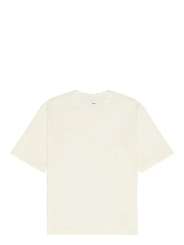 LEMAIRE Short Sleeve T-shirt In Cream - Light Vanilla