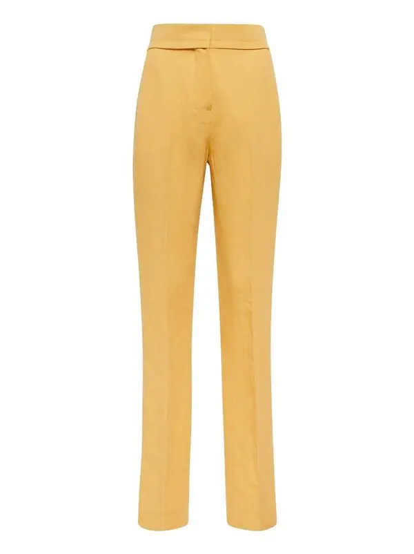 Jacquemus Le Pantalon Tibau Linen-blend Pants - Yellow