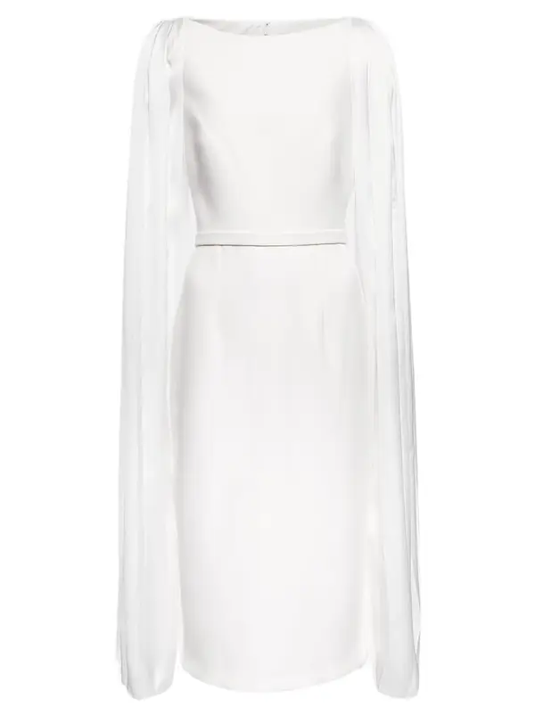 Safiyaa Essiah Crêpe And Satin Midi Dress - White