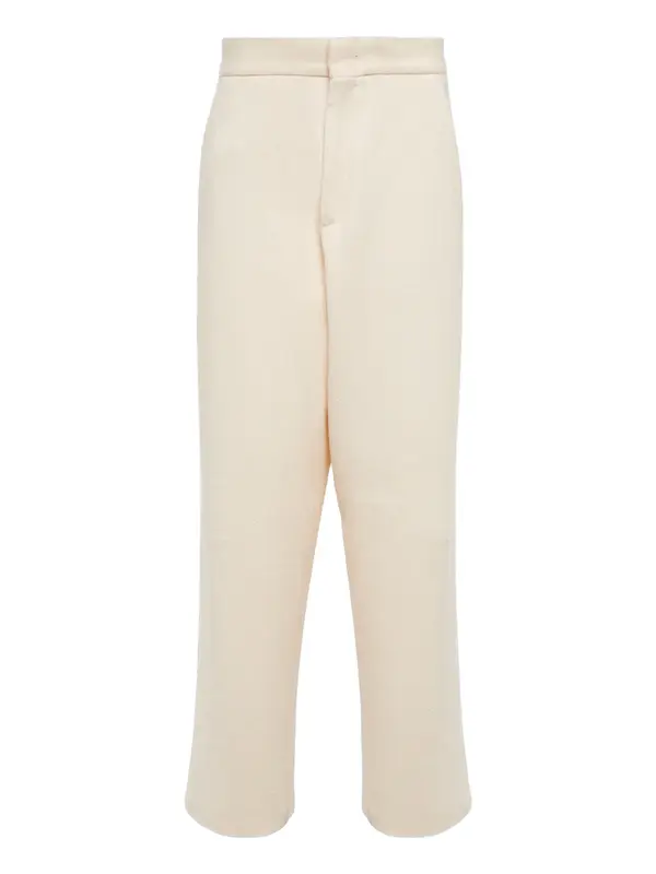 Zegna Straight Cotton Bouclé Pants - Beige