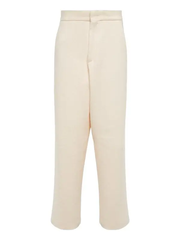 Zegna Straight Cotton Bouclé Pants - Beige