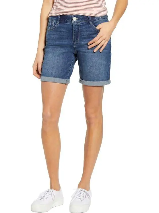 Wit & Wisdom Denim Shorts With Contour Shape Technology - Blue