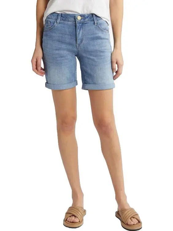 Wit & Wisdom Denim Shorts With Contour Shape Technology - Light Blue