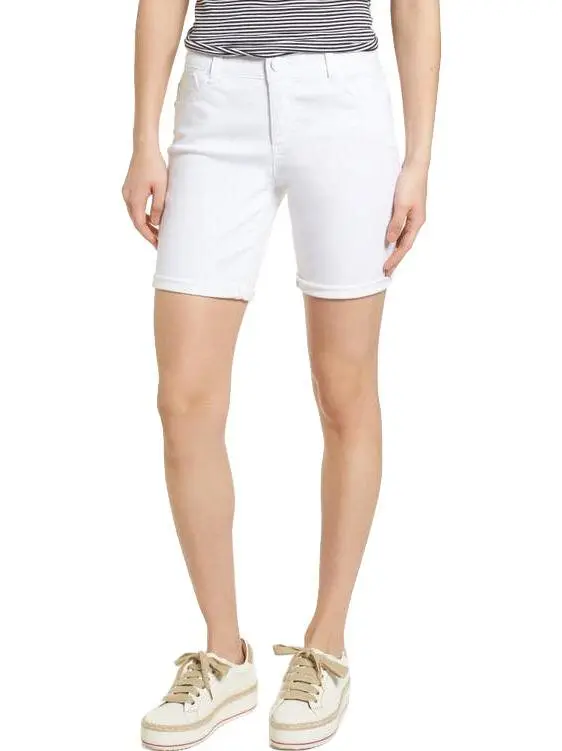 Wit & Wisdom Denim Shorts With Contour Shape Technology - Optic White
