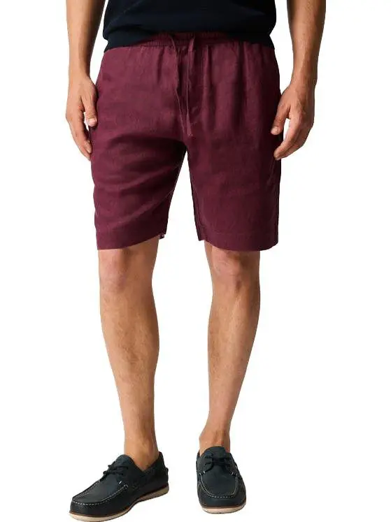 Rodd & Gunn Linen Drawstring Shorts - Oxblood1