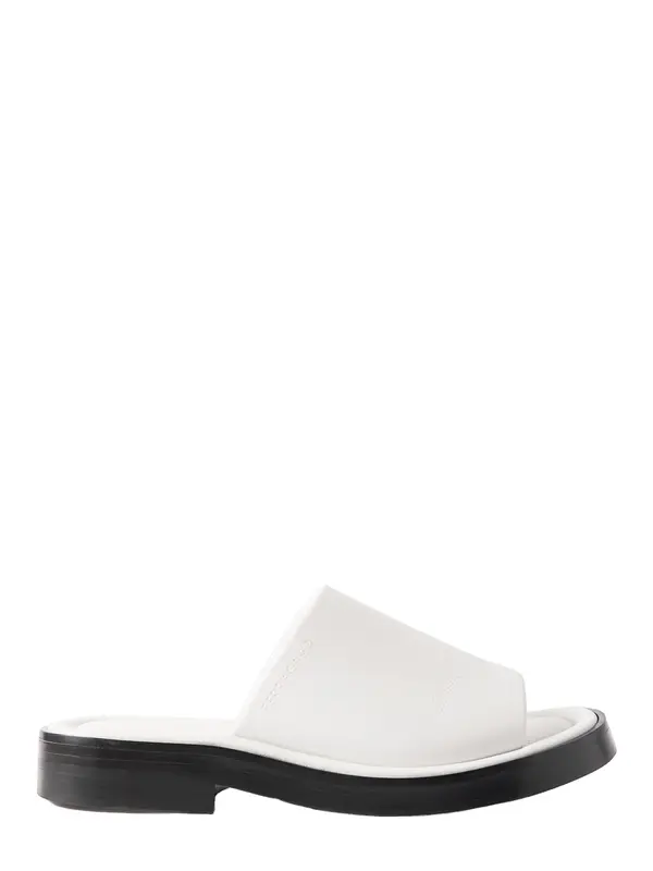 FERRAGAMO Giunone Leather Slides - White