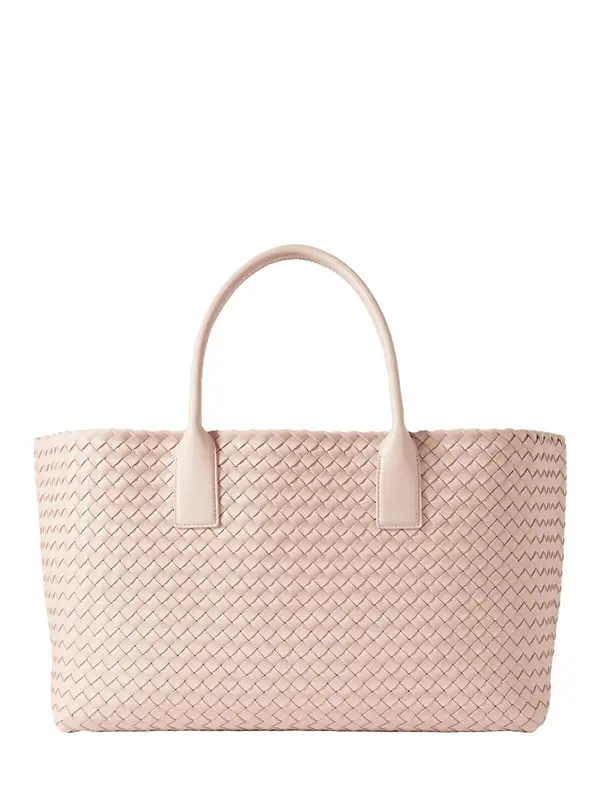 Bottega Veneta Cabat Intrecciato Leather Tote - Pink