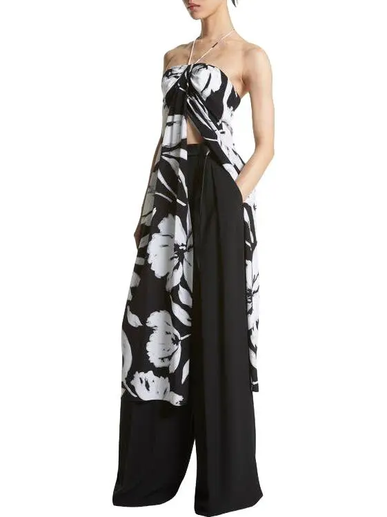 Michael Kors Brushstroke Print Silk Crepe De Chine Dress - 111 Bold Brushstroke Optic