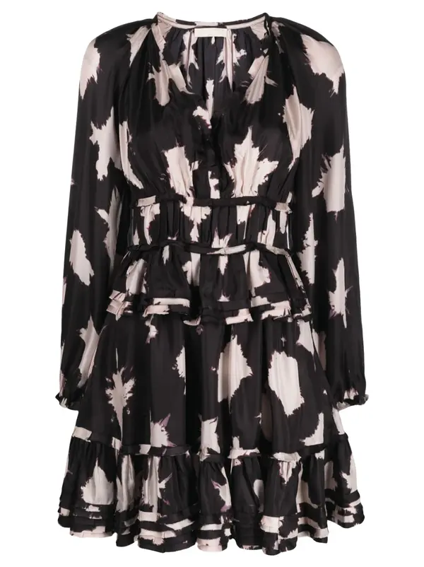 Ulla Johnson Emery Tie-dye Mini Dress - Black