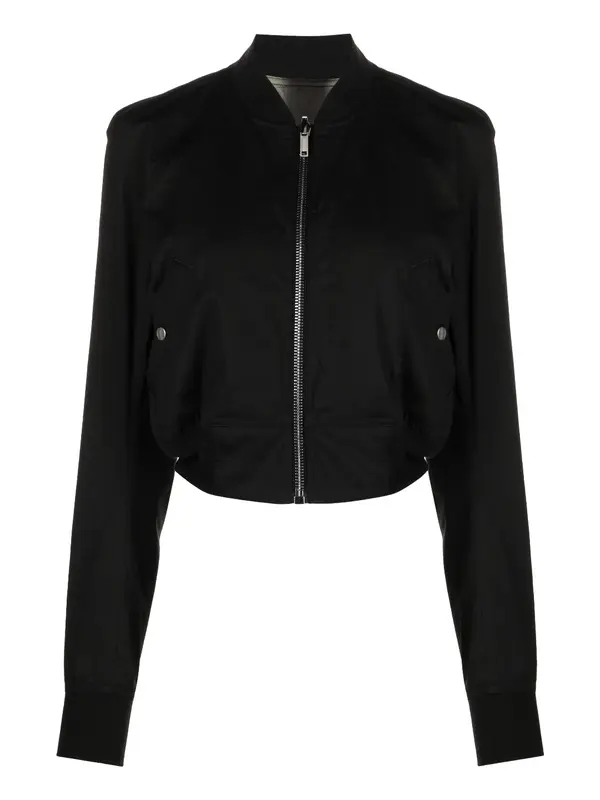 Rick Owens Cropped Bomber Jacket - Black