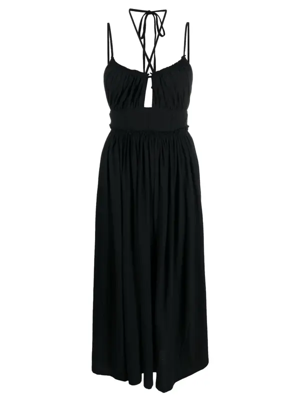 Ulla Johnson Freya Halterneck Midi Dress - Black