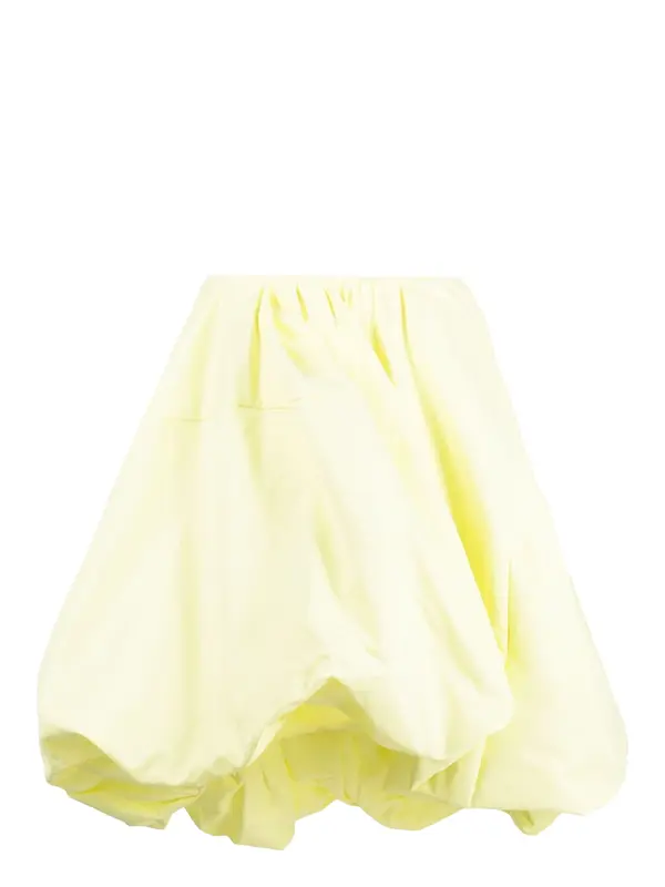 Sportmax Asymmetric Cotton Skirt - Yellow
