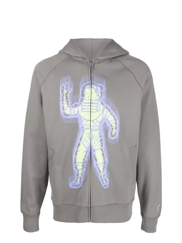 BILLIONAIRE BOYS CLUB Graphic-print Cotton Hoodie - Grey