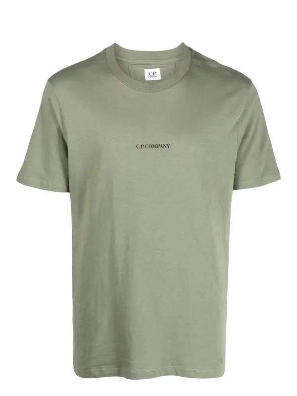 C.P. COMPANY Logo Print Cotton T-shirt - Green