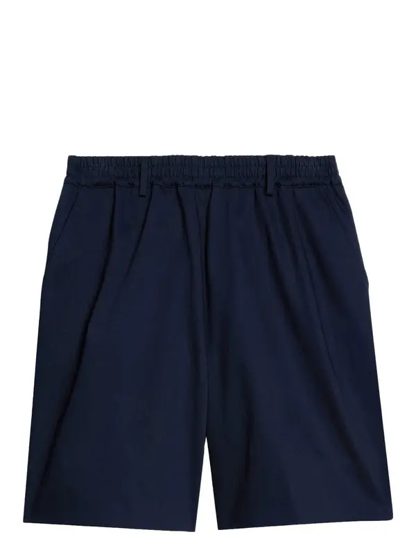 Ami Cotton Chino Shorts - Blue