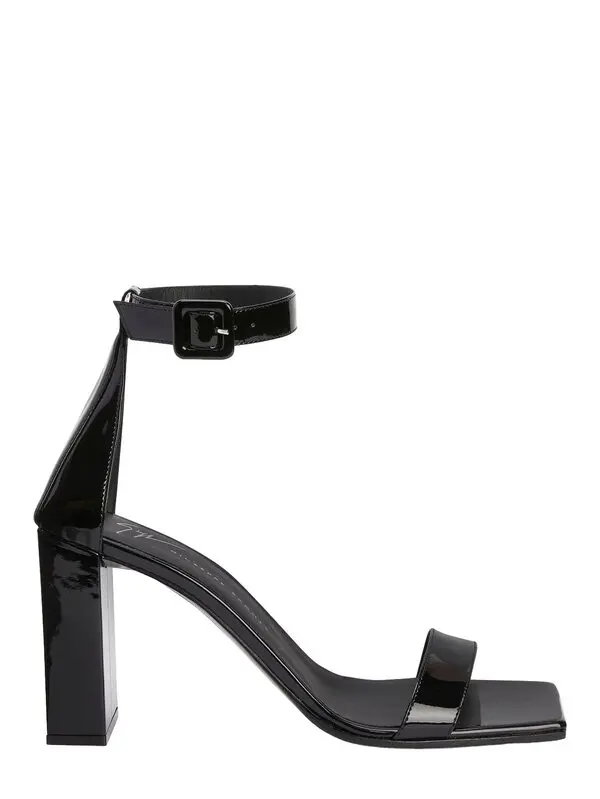 GIUSEPPE ZANOTTI Shangay Buckled 85mm Leather Sandals - Black