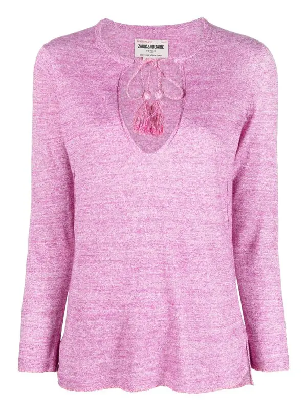 Zadig&Voltaire Amber Mélange-effect Knitted Top - Pink
