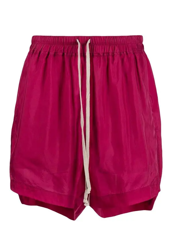 Rick Owens Drawstring Satin Shorts - Pink