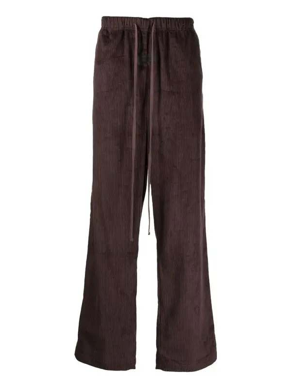 Fear Of God Corduroy Drawstring Wide-leg Track Pants - Brown