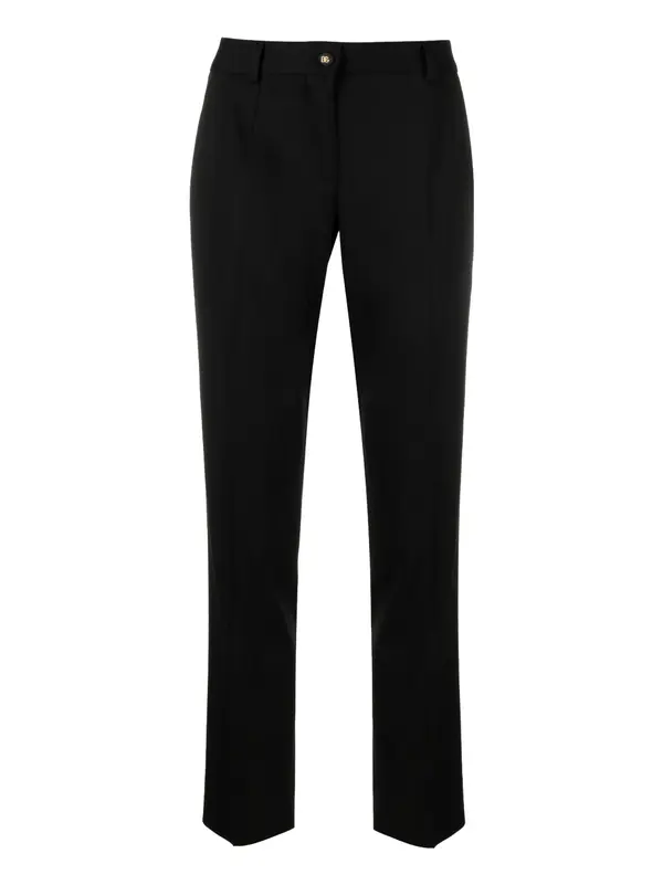Dolce & Gabbana Cropped Straight-leg Trousers - Black