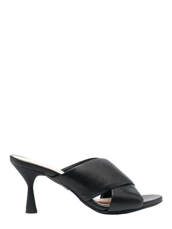 Agl Crossover-strap Leather Sandals - Black