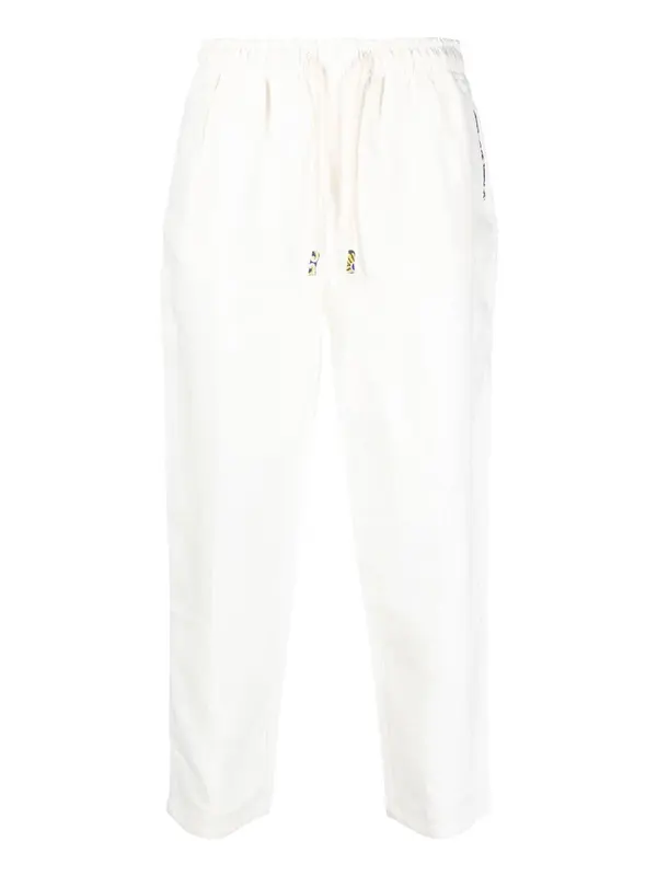 PENINSULA SWIMWEAR Drawstring Straight-leg Trousers - Neutrals