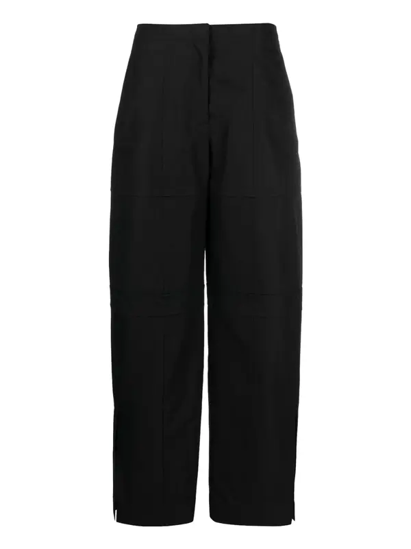 JIL SANDER Panelled Straight Leg Trousers - Black