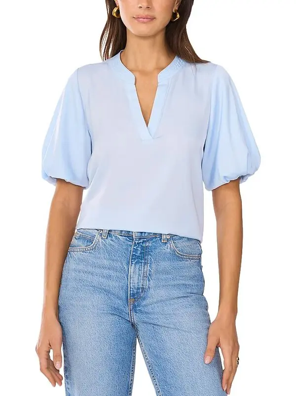 Vince Camuto Quarter Puff Sleeve Top - Frozen