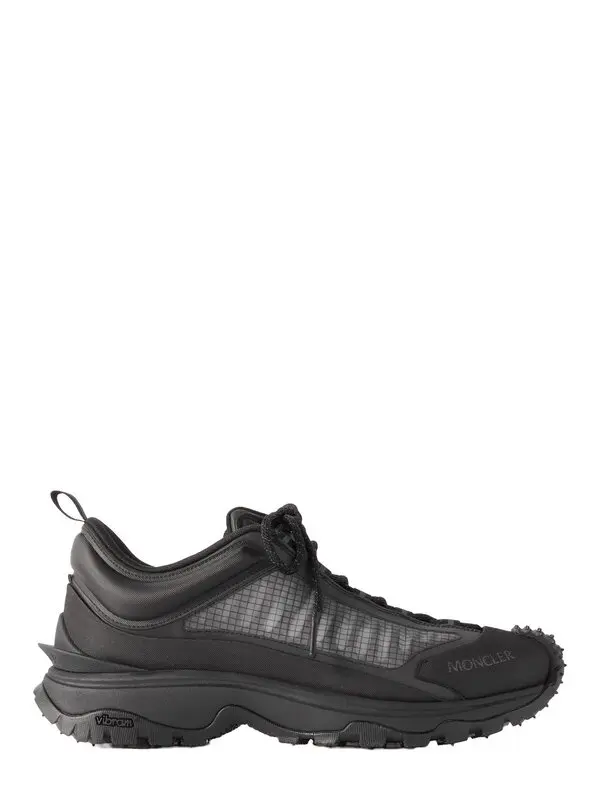 Moncler Mesh And Rubber Sneakers - Black