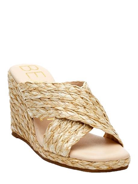 Matisse Raffia Wedge Sandals - Natural