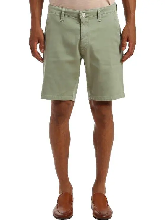 34 Heritage Nevada Flat Front Twill Shorts - Green Soft Touch
