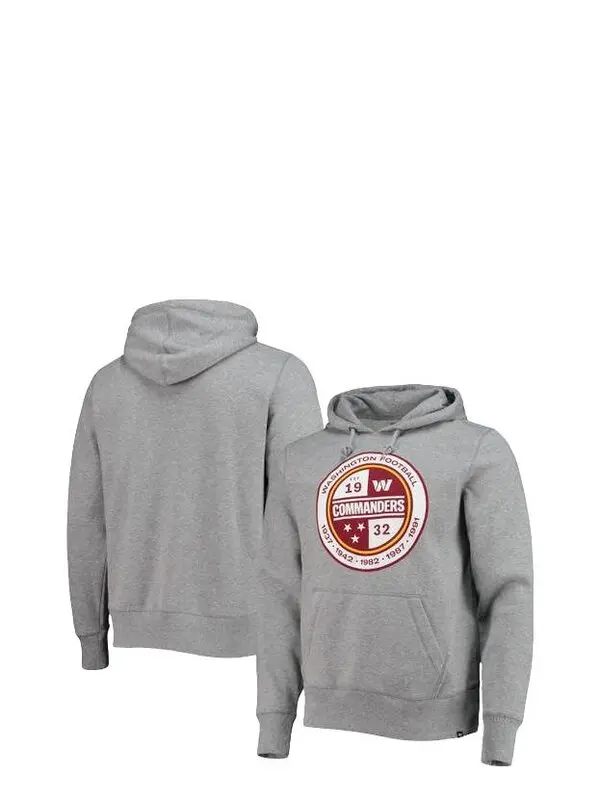 '47 Washington Commanders Imprint Headline Pullover Hoodie - Gray