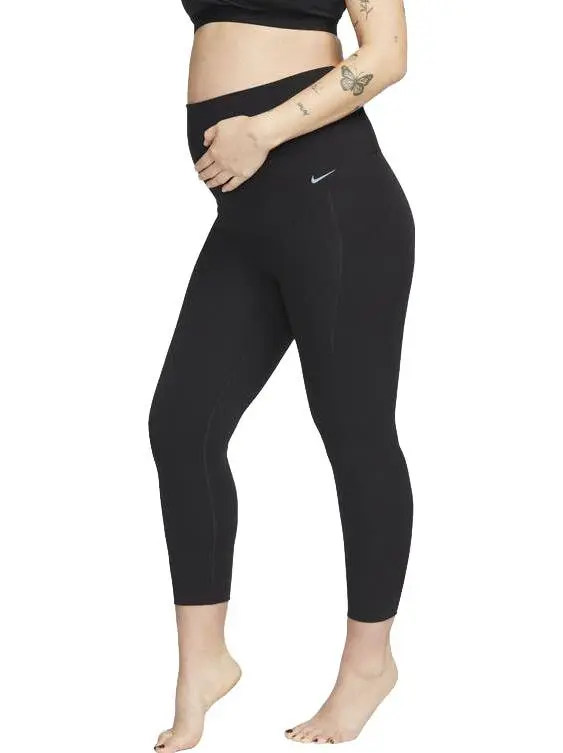 Nike Zenvy Dri-fit High Waist 7/8 Maternity Leggings - Black