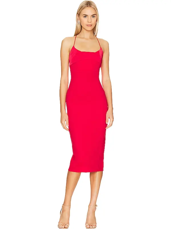 LOVERS AND FRIENDS Starling Midi Dress - Deep Red