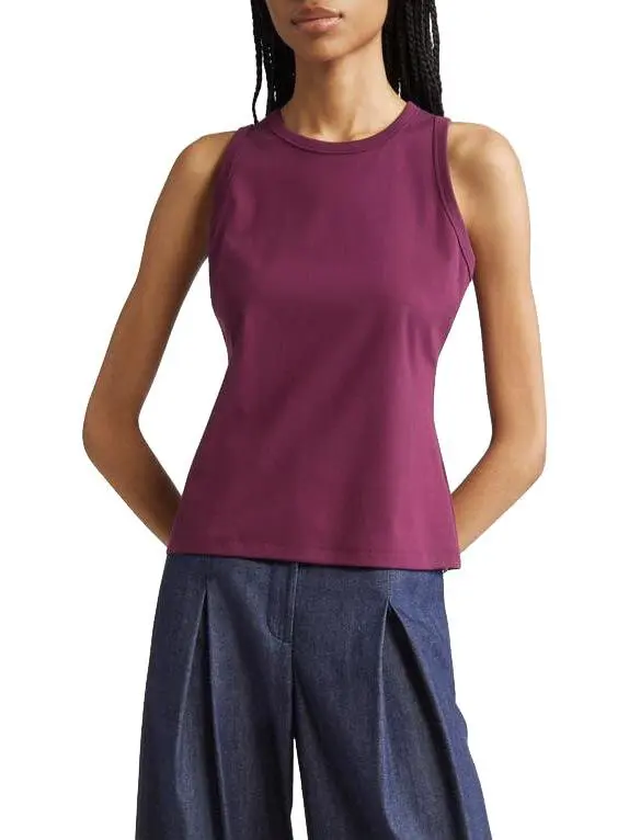 Lafayette 148 New York Racerback Tank Top - Violet Ash