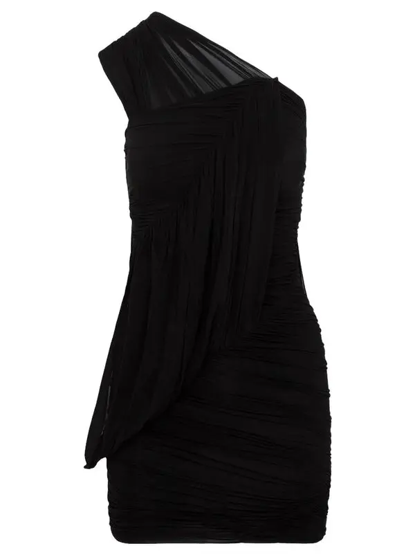 Rick Owens Edfu One-shoulder Mini Dress - Black