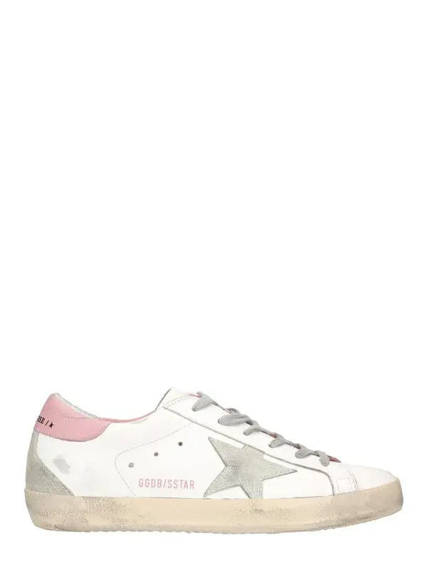 GOLDEN GOOSE Leather Super-star Sneakers - White