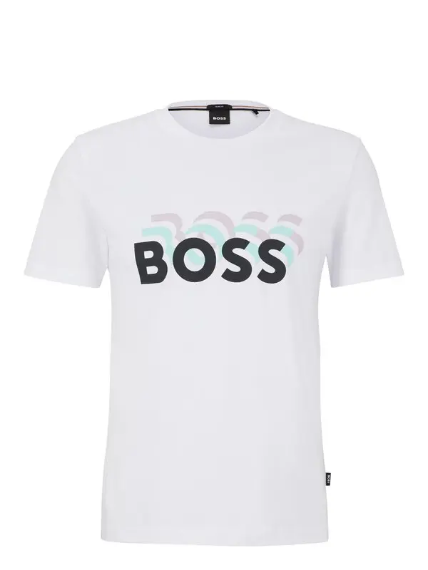 BOSS Logo Print T-shirt - White