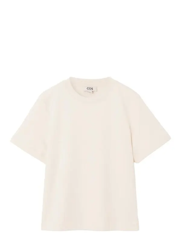 Cos Clean Cut Regular T-shirt - Light Beige
