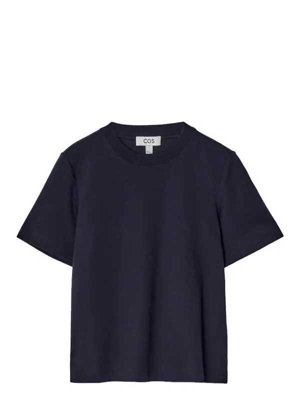 Cos Clean Cut Regular T-shirt - Navy