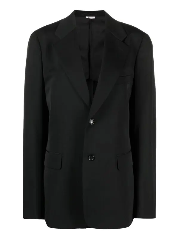 Comme Des Garçons Tailored Wool-blend Blazer - Black