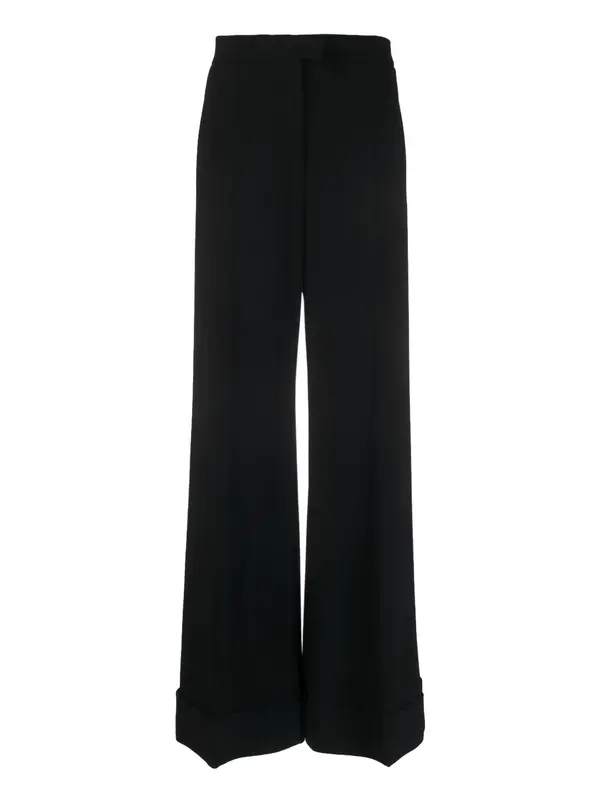 Moschino High-waisted Wide-leg Trousers - Black