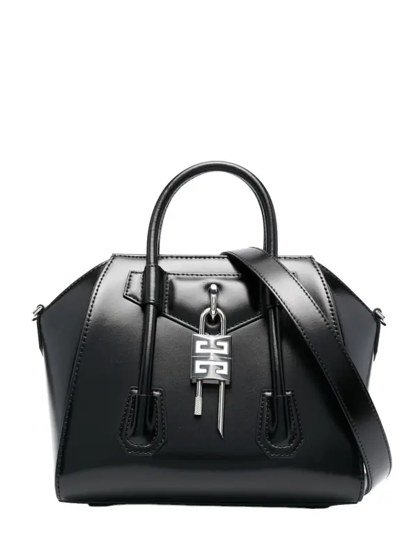Givenchy Antigona Lock Leather Bag - Black