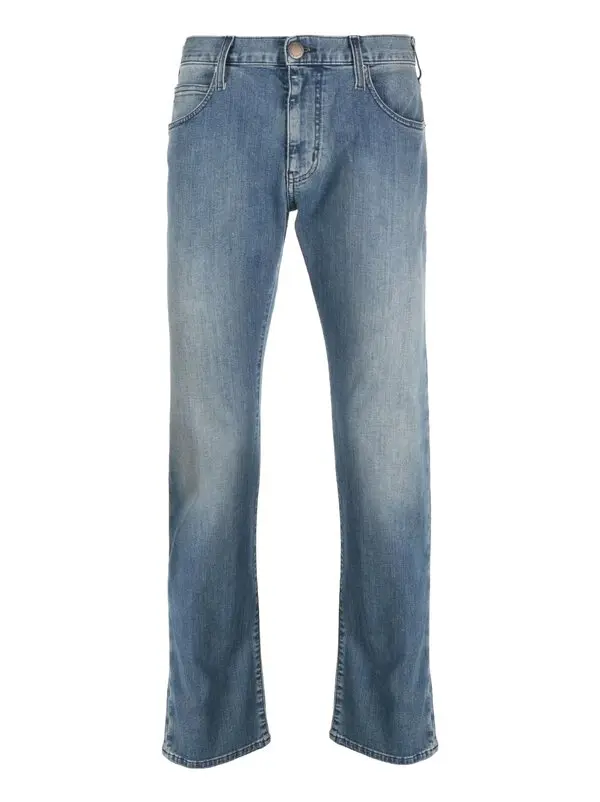 Emporio Armani Straight-leg Twill Jeans - Blue