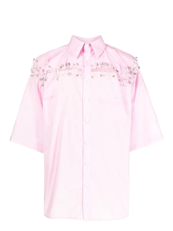 Natasha Zinko Safety-pin Detail Shirt - Pink